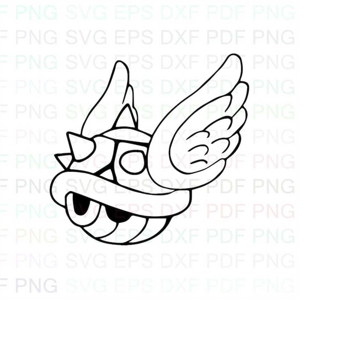 Koopa_Troopa_Super_Mario_2 Outline Svg Dxf Eps Pdf Png, Cric - Inspire ...