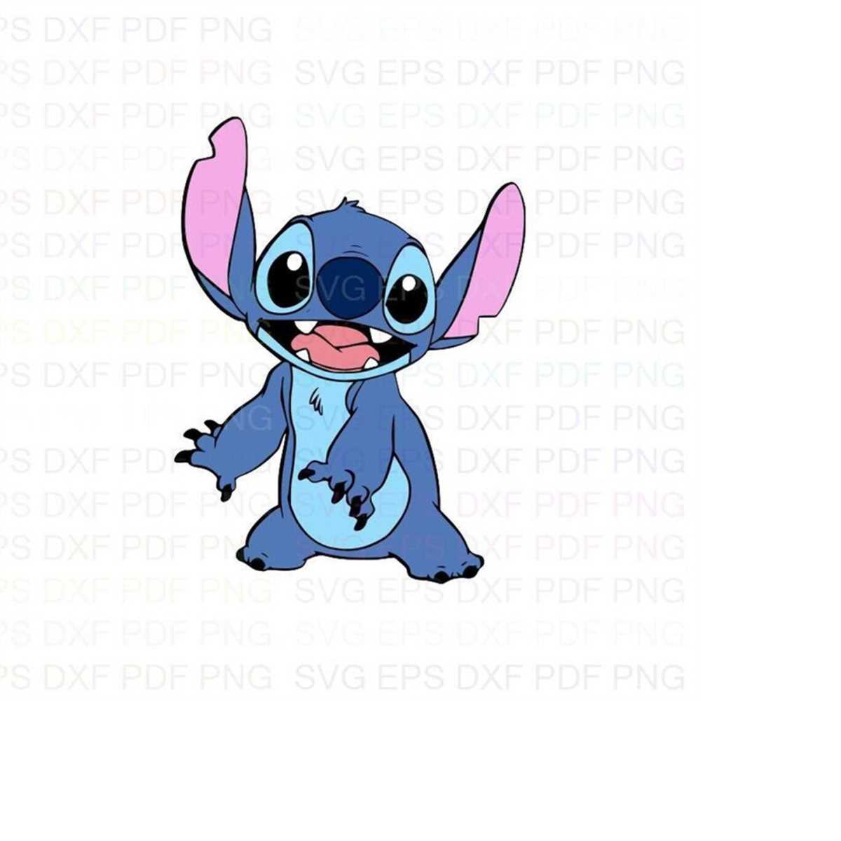 Stitch_4_Lilo_and_Stitch Svg Dxf Eps Pdf Png, Cricut, Cuttin | Inspire ...