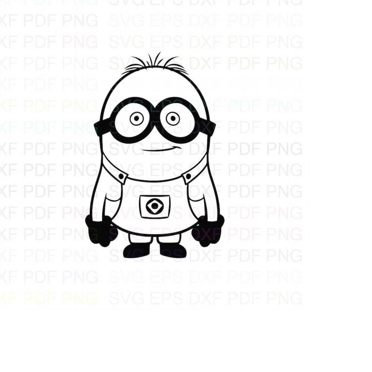 Minion_2_Despicable_Me Outline Svg Dxf Eps Pdf Png, Cricut, - Inspire ...
