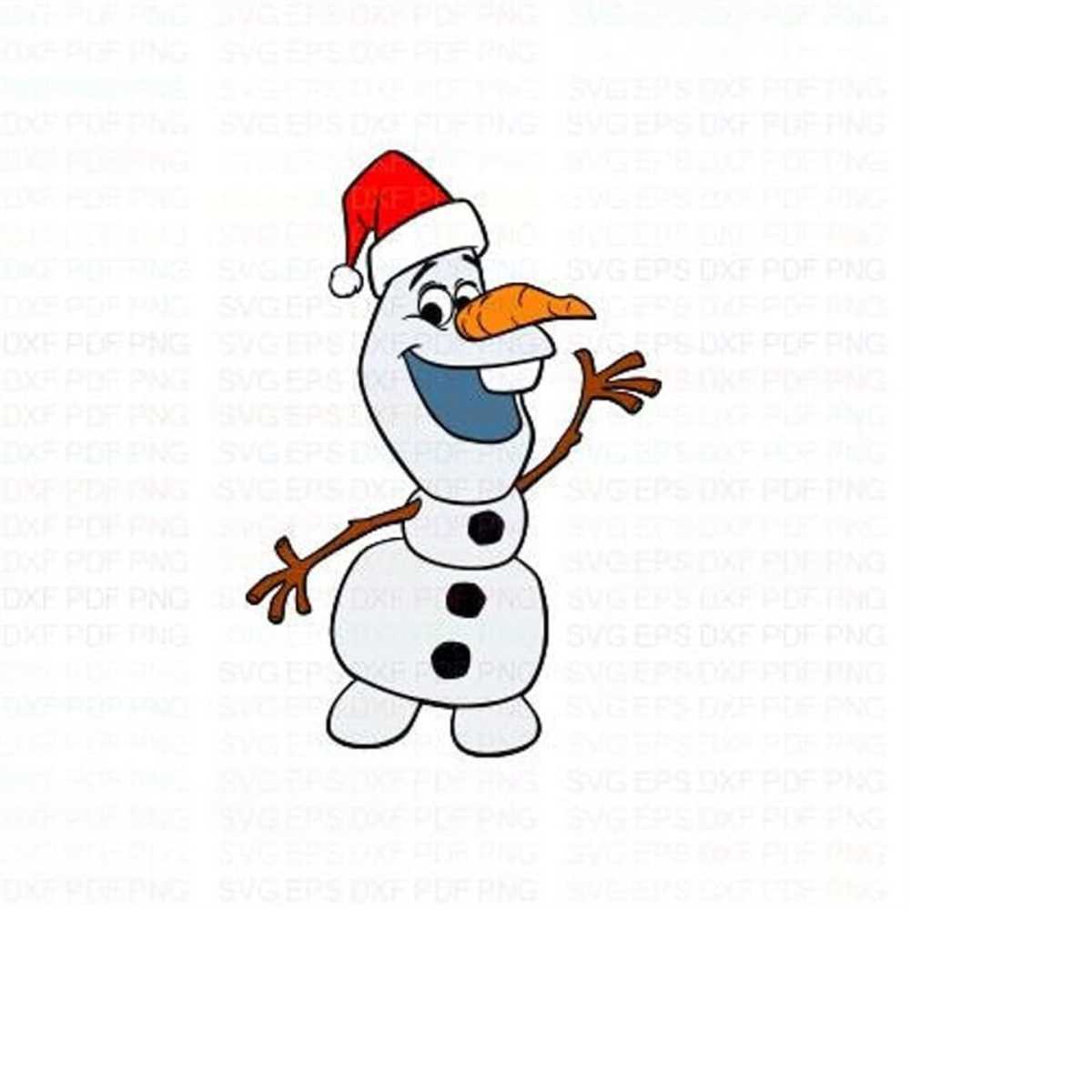 Santa_Olaf_Frozen Svg Dxf Eps Pdf Png, Cricut, Cutting file, - Inspire ...