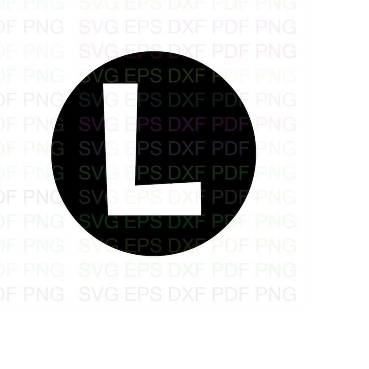 Luigi_logo_L_Super_Mario_Bros Outline Svg Dxf Eps Pdf Png, C - Inspire Uplift