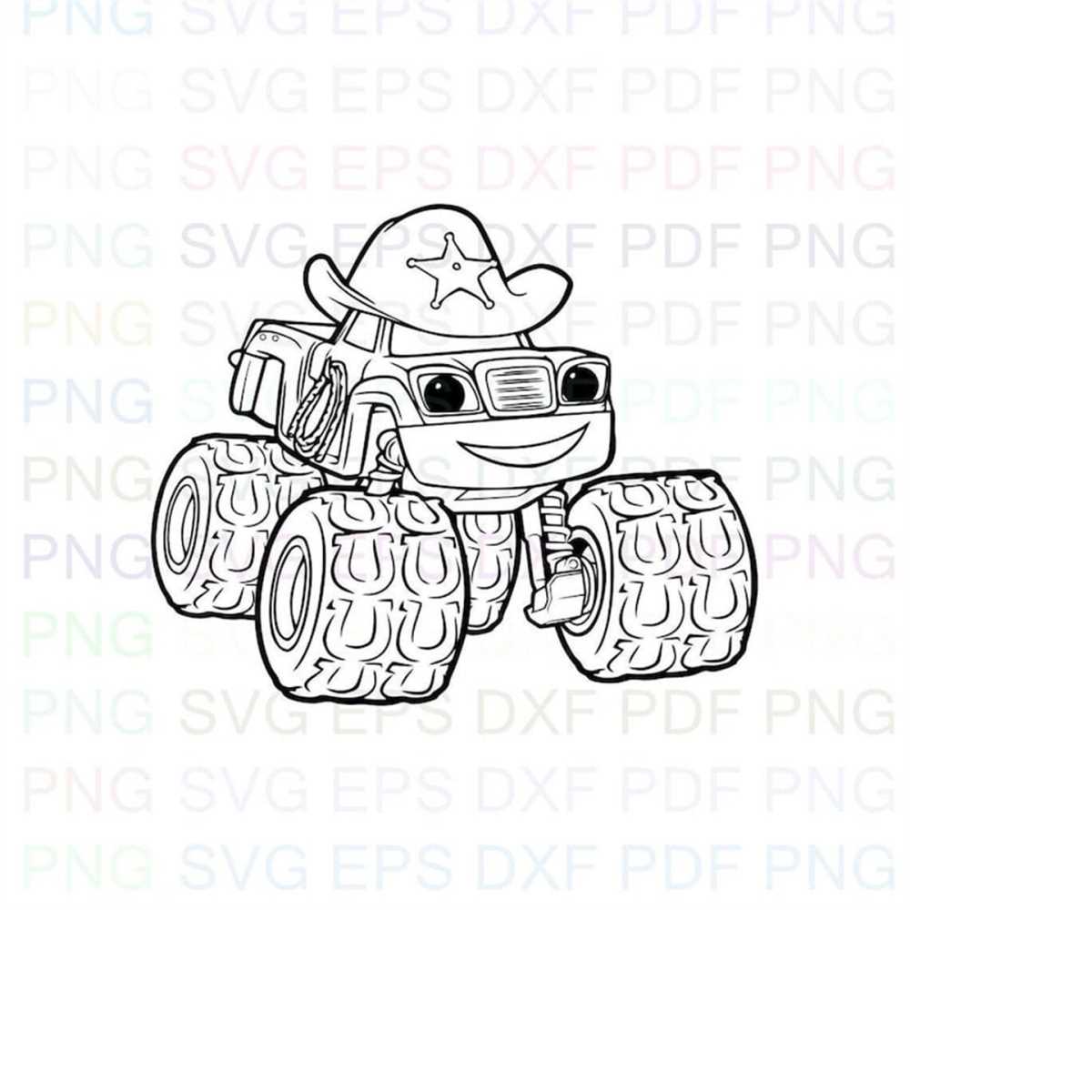 Blaze_and_the_Monster_Machines_Starla Outline Svg Dxf Eps Pd - Inspire ...