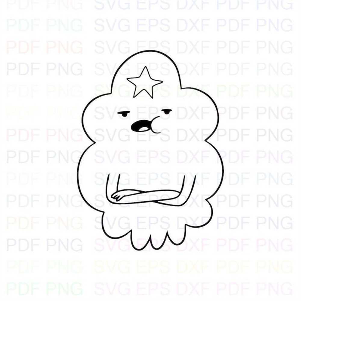 Lumpy_Space_Princess_2_Adventure_Time Outline Svg Dxf Eps Pd - Inspire ...