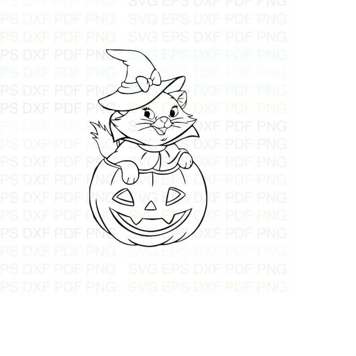 marie_halloween Outline Svg Dxf Eps Pdf Png, Cricut, Cutting - Inspire ...