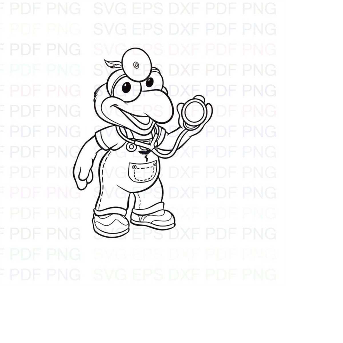 Gonzo_Muppet_Babies Outline Svg Dxf Eps Pdf Png, Cricut, Cut - Inspire ...