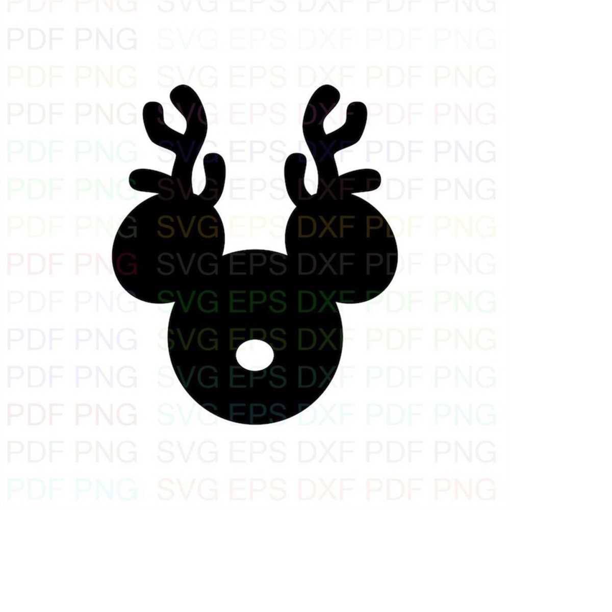 Mickey_Deer_Mickey_Mouse Outline Svg Dxf Eps Pdf Png, Cricut - Inspire ...