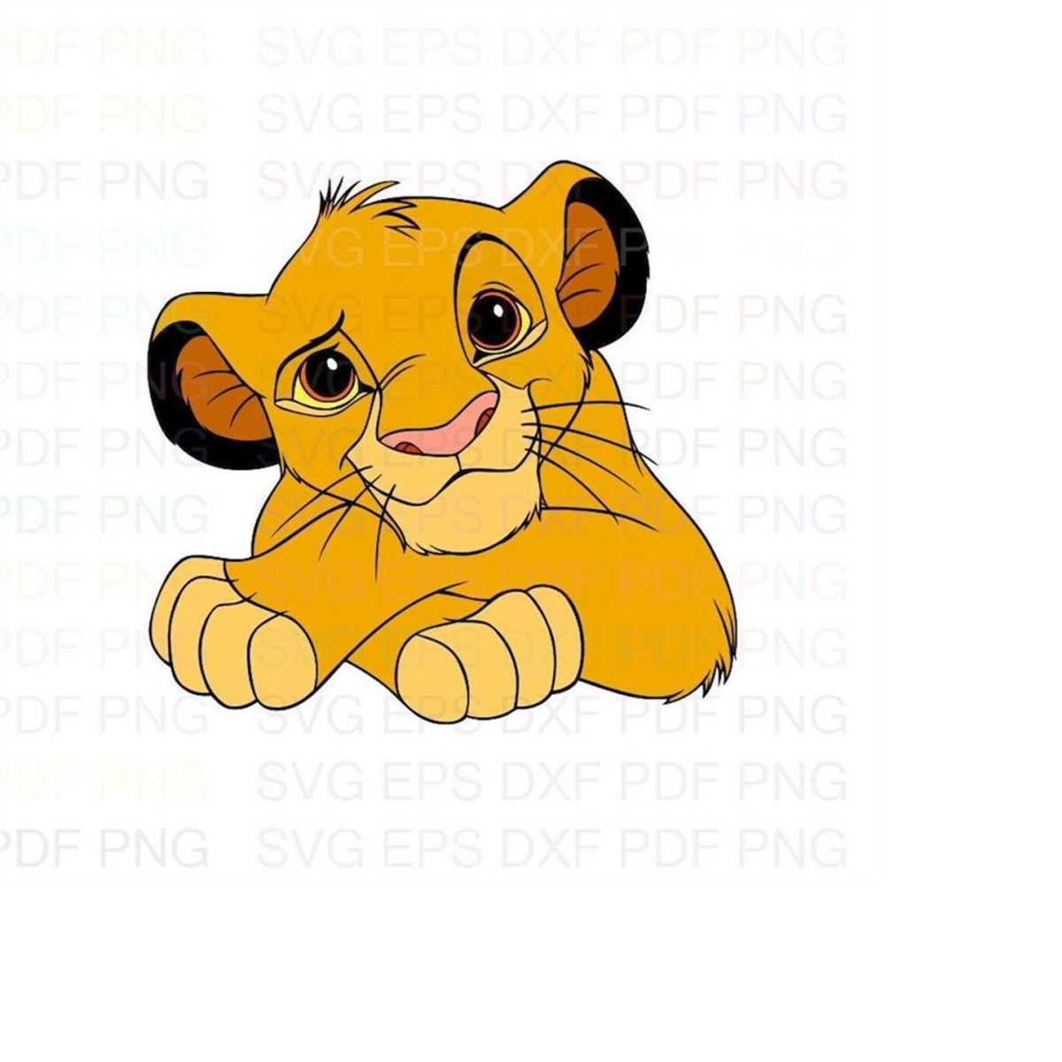 Simba_The_Lion_King_13 Svg Dxf Eps Pdf Png, Cricut, Cutting - Inspire ...