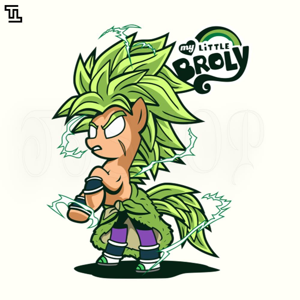 Cute 80s Cartoon Super Saiyan Broly My Little Pony Cartoon C | Inspire ...