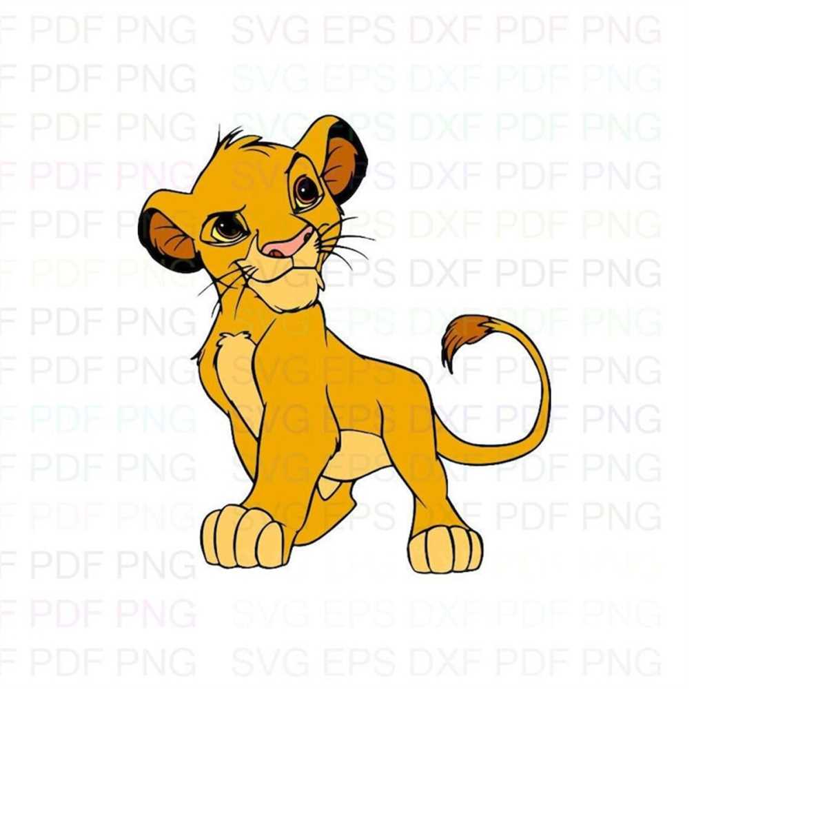 Simba_The_Lion_King_18 Svg Dxf Eps Pdf Png, Cricut, Cutting - Inspire ...