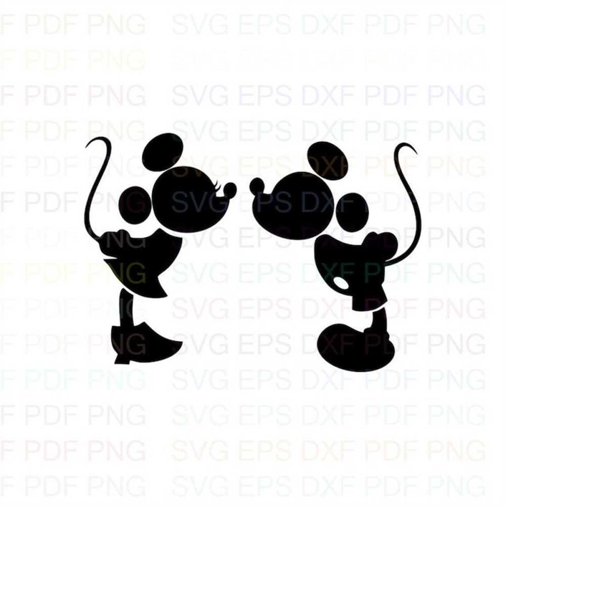 Mickey_Minnie_Mickey_Mouse Outline Svg Dxf Eps Pdf Png, Cric - Inspire ...