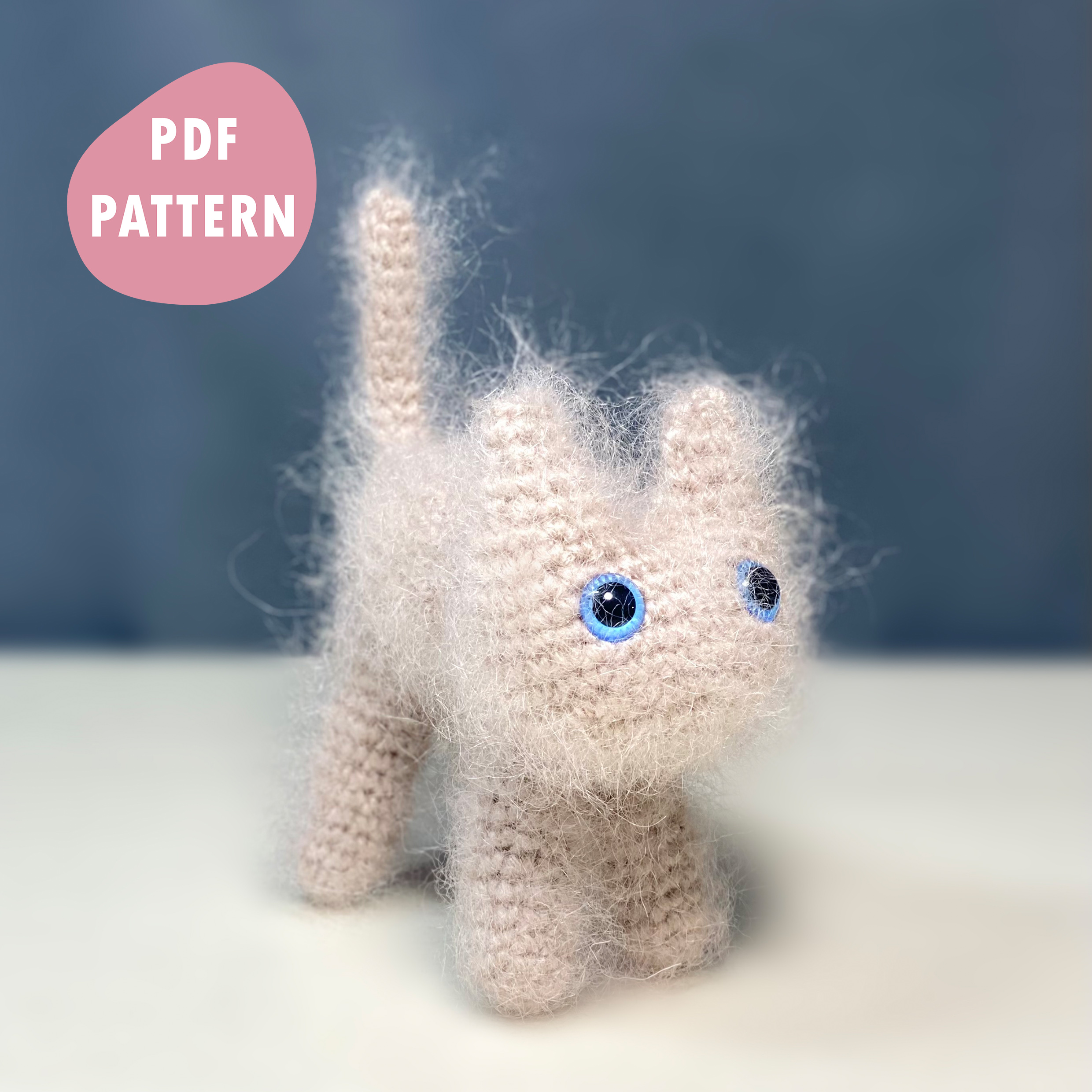 Crochet plushie cat pattern Amigurumi plush pattern kitten - Inspire Uplift