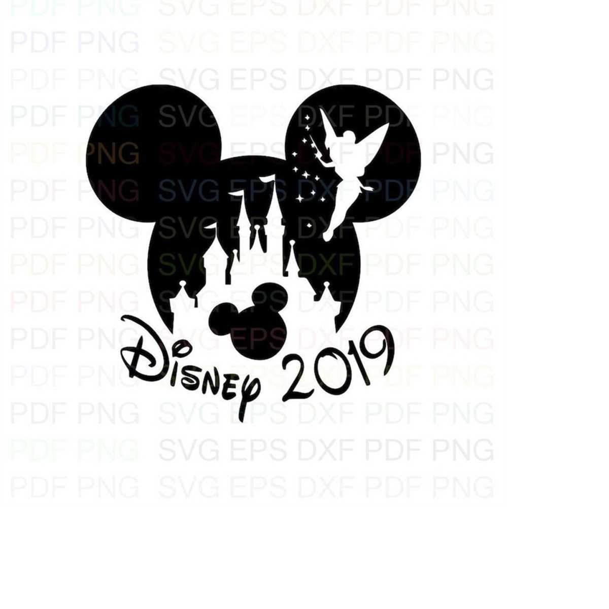 Happy_New_Year_Disney_Trip_2019 Outline Svg Dxf Eps Pdf Png, - Inspire ...