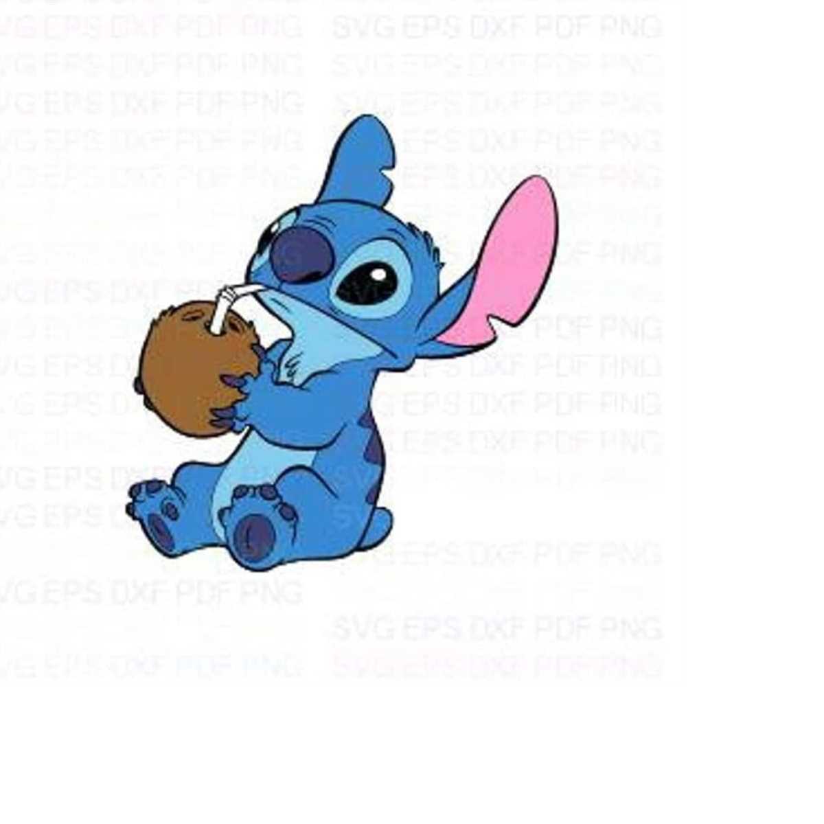 Stitch_coconut_Lilo_and_Stitch Svg Dxf Eps Pdf Png, Cricut, - Inspire ...