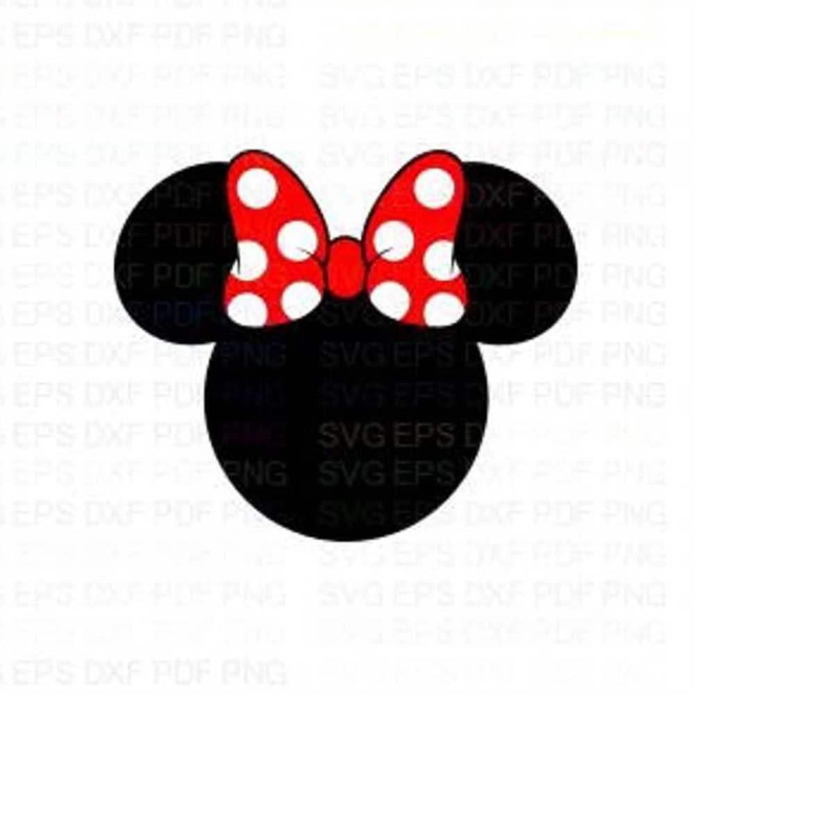 Minnie_Bow_Red_Mickey_Mouse Svg Dxf Eps Pdf Png, Cricut, Cut - Inspire ...