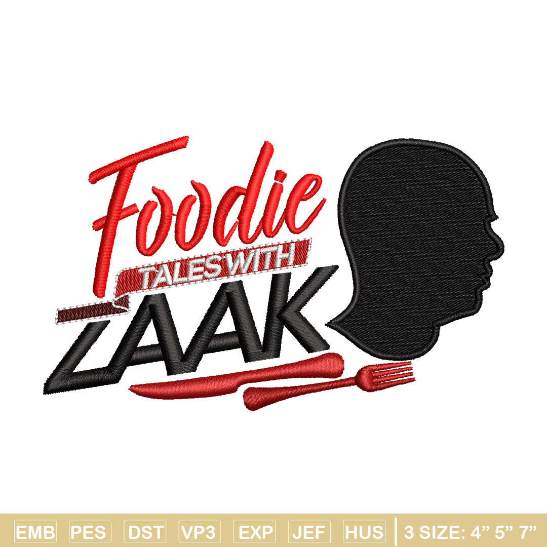 Foodie Tales with Zaak embroidery design, logo embroidery, l | Inspire ...