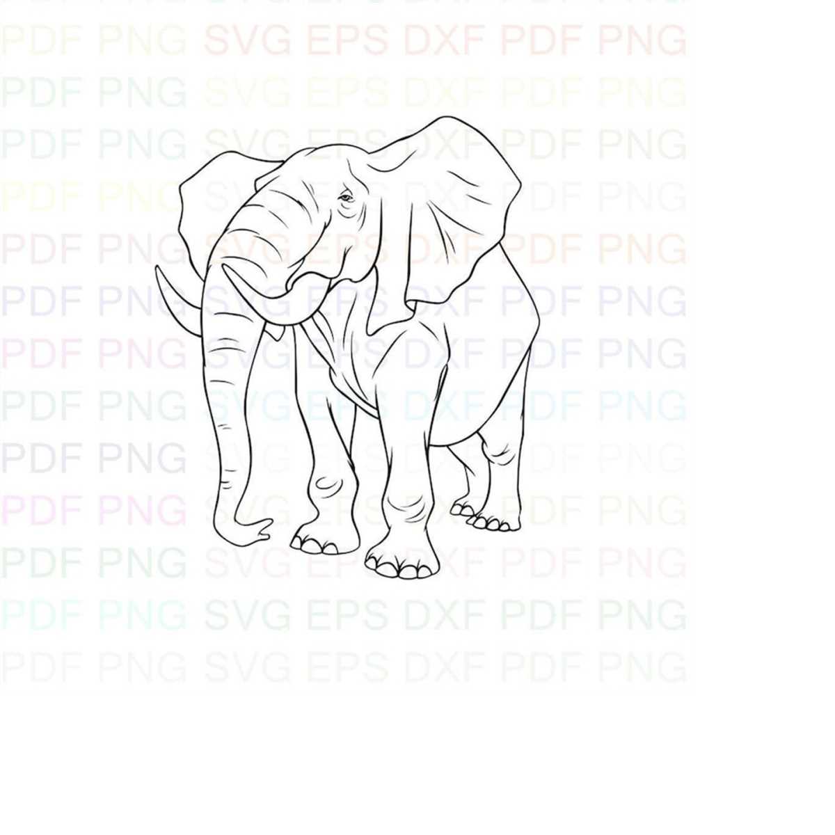 elephants_the_lion_king Outline Svg Dxf Eps Pdf Png, Cricut, - Inspire ...