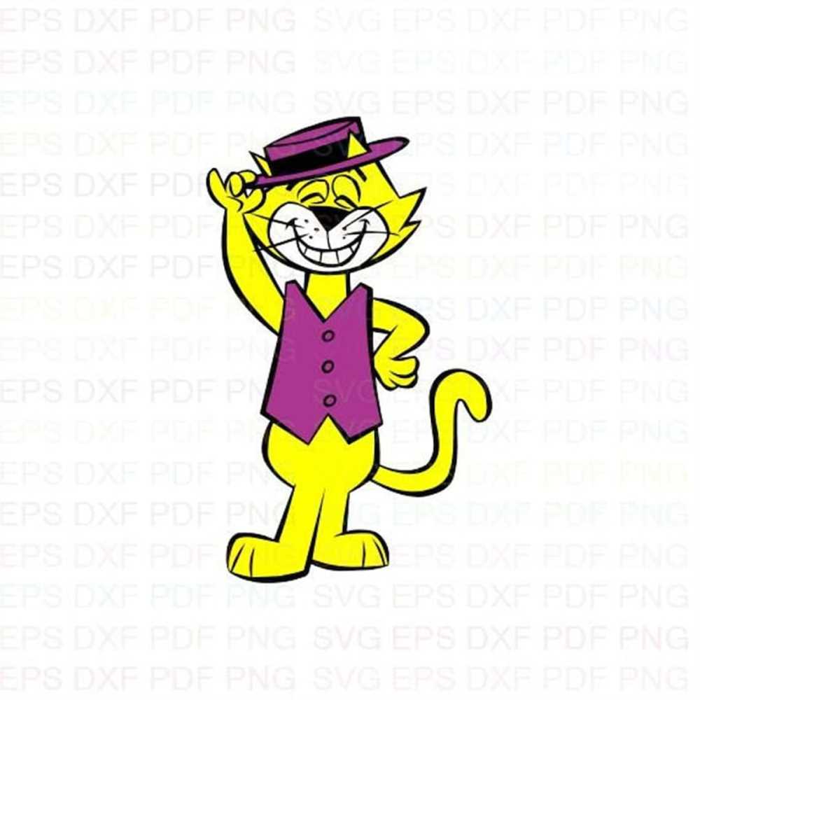 Top_Cat Svg Dxf Eps Pdf Png, Cricut, Cutting file, Vector, C - Inspire ...