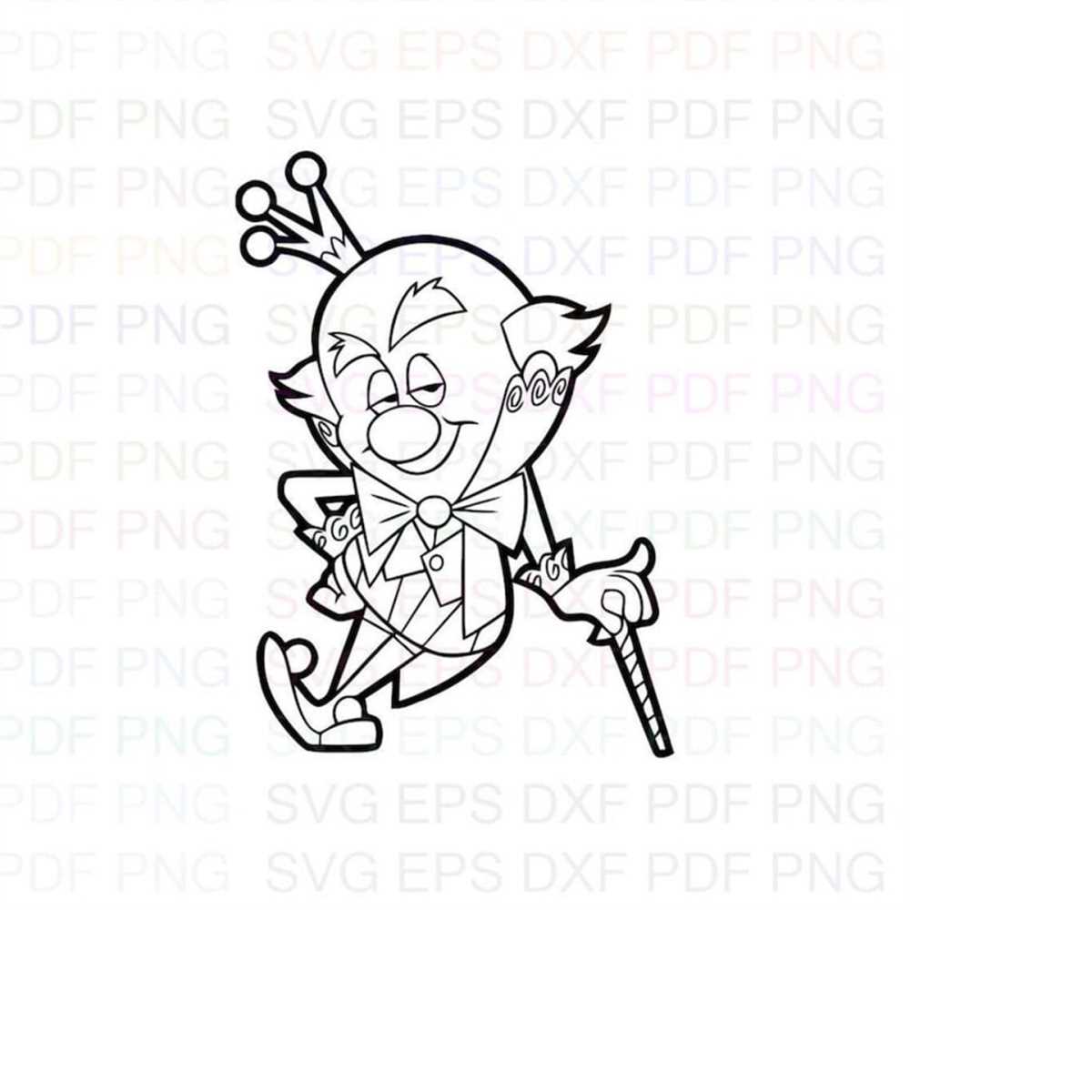 King_Candy_Wreck_It_Ralph Outline Svg Dxf Eps Pdf Png, Cricu - Inspire ...
