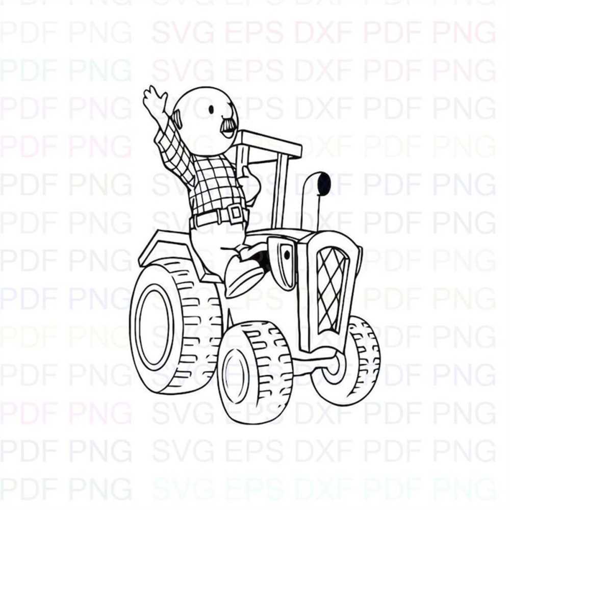 Farmer_Percy_Pickles_Bob_the_Builder Outline Svg Dxf Eps Pdf - Inspire ...