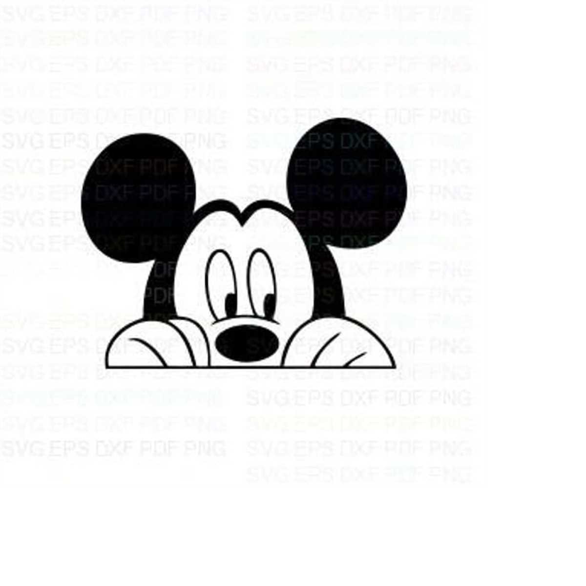 Mickey_peeking_Mickey_Mouse_2 Svg Dxf Eps Pdf Png, Cricut, C - Inspire ...