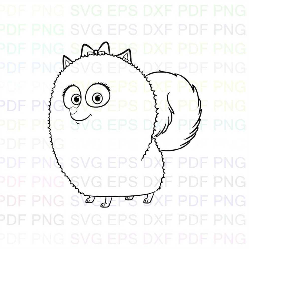Gidget_2_The_Secret_Life_of_Pets Outline Svg Dxf Eps Pdf Png | Inspire ...