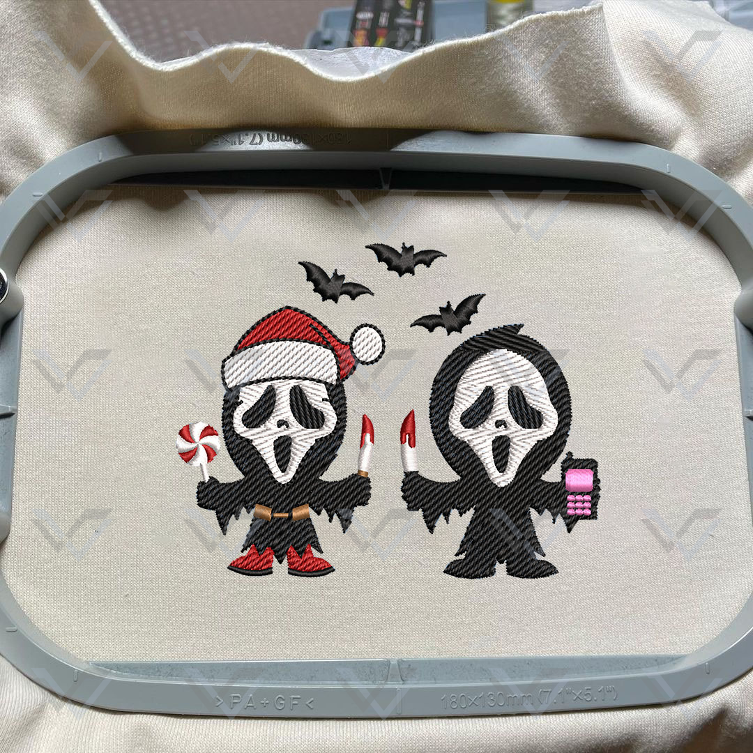 Face Ghost Embroidery Design, Scream Face Ghost Halloween Ho | Inspire ...