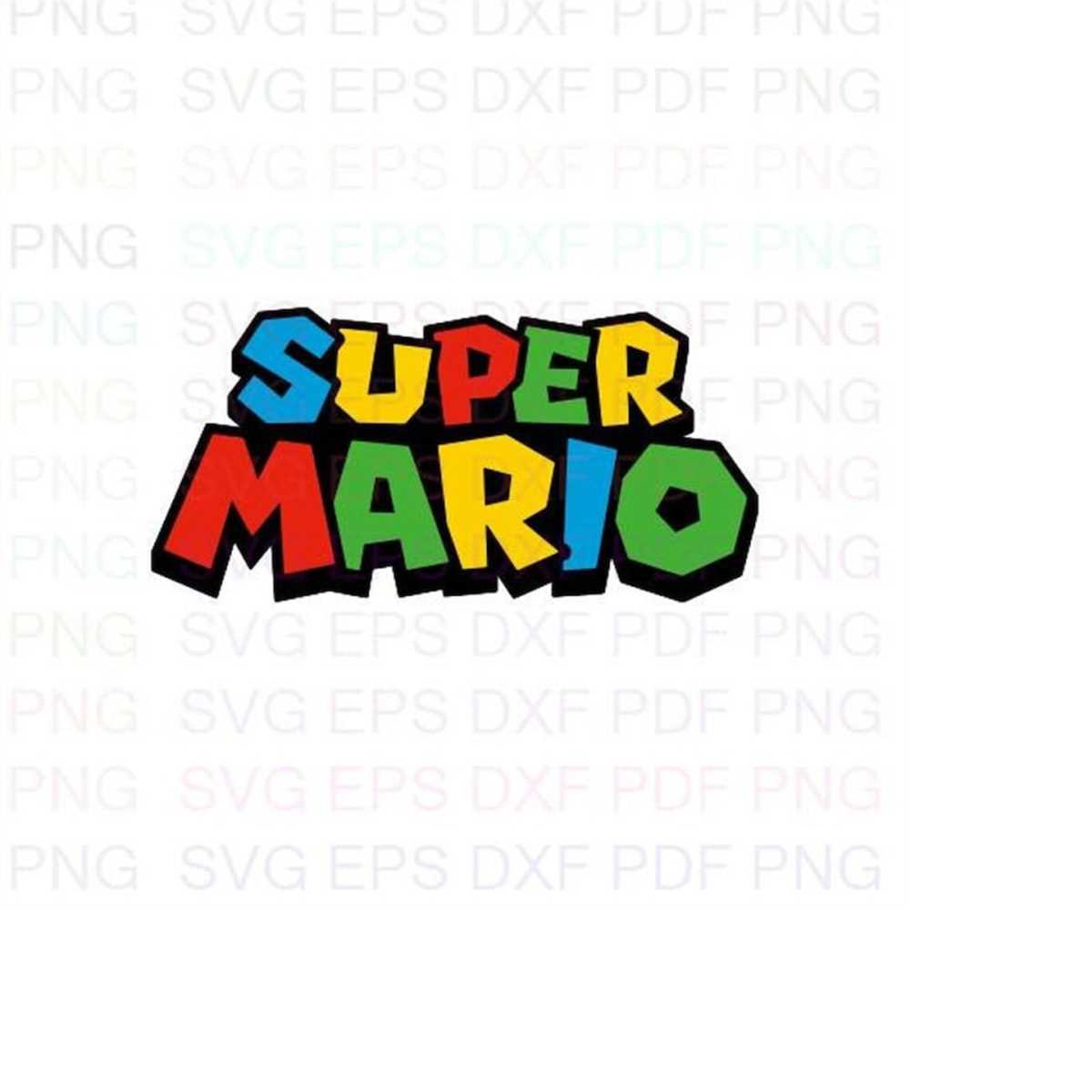Super_Mario_logo Svg Dxf Eps Pdf Png, Cricut, Cutting file, - Inspire ...