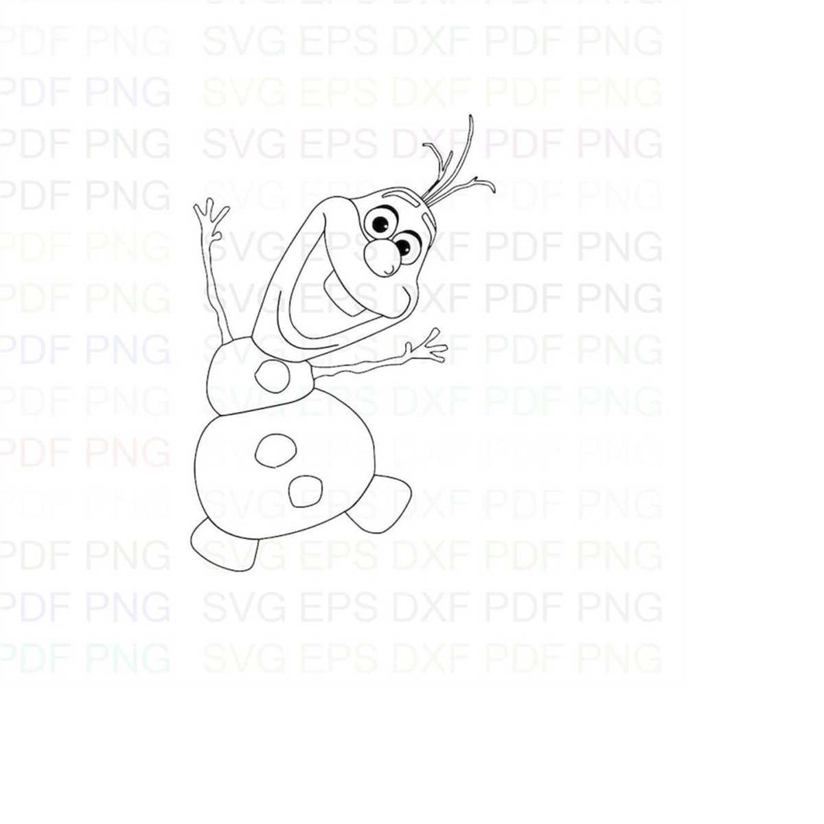 Frozen_olaf_dancing_2 Outline Svg Dxf Eps Pdf Png, Cricut, C - Inspire ...