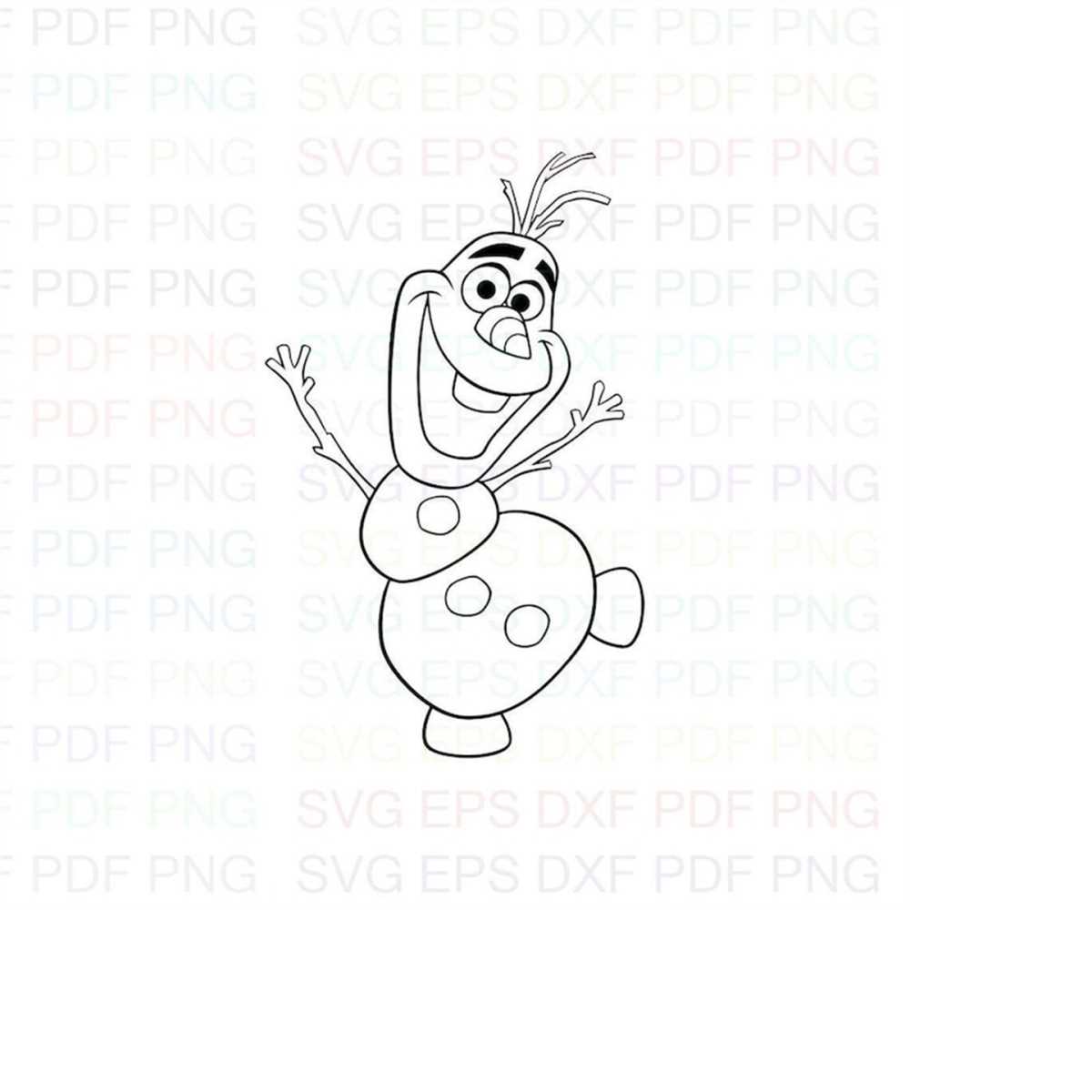 Frozen_olaf_dancing_4 Outline Svg Dxf Eps Pdf Png, Cricut, C - Inspire ...