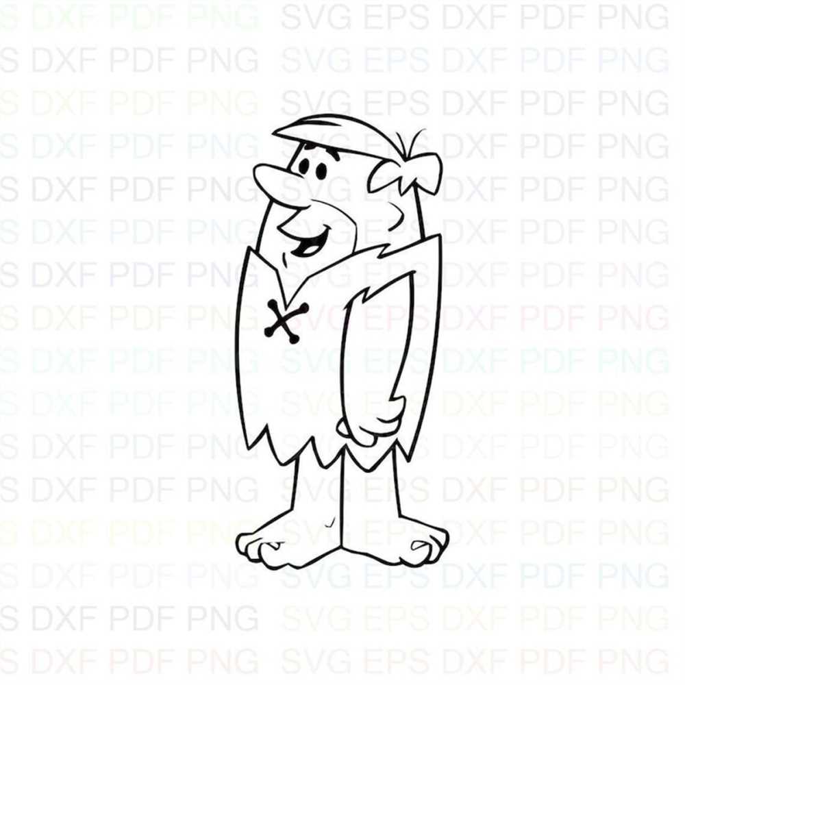 Barney_Rubble_The_Flintstones_4 Outline Svg Dxf Eps Pdf Png, - Inspire ...