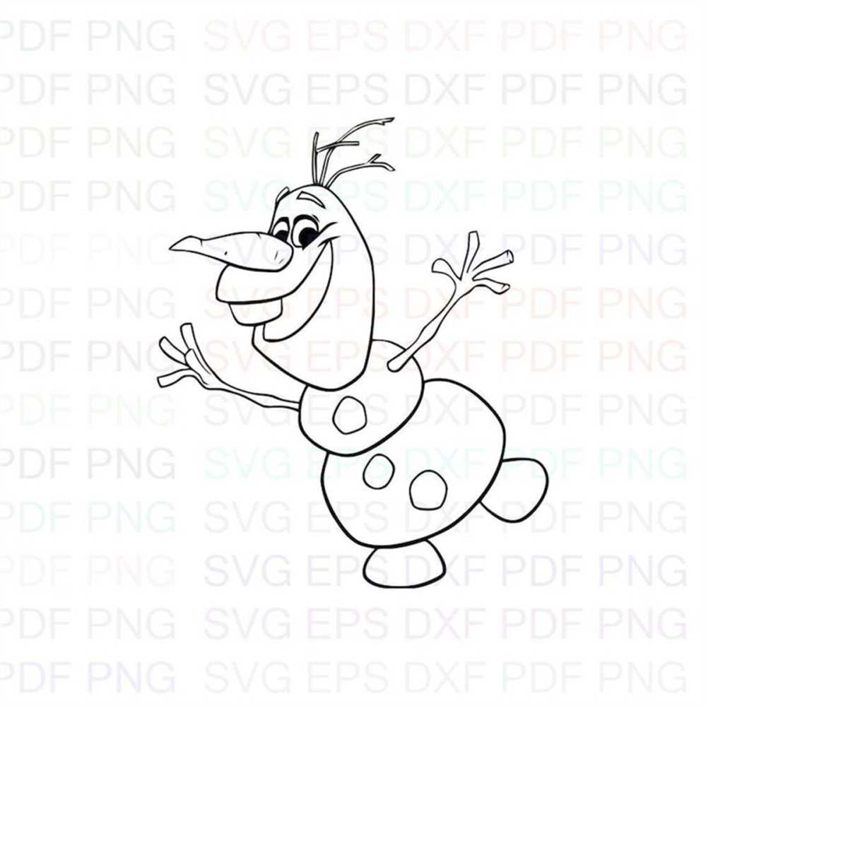 Frozen_olaf_dancing_3 Outline Svg Dxf Eps Pdf Png, Cricut, C | Inspire ...