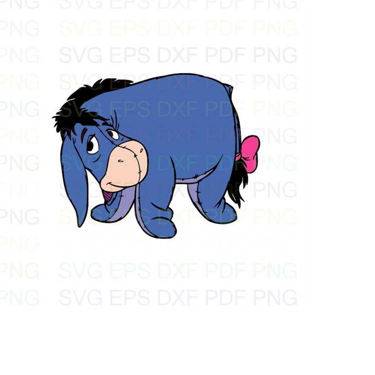 Eeyore_Donkey_Winnie_the_Pooh_3 Svg Dxf Eps Pdf Png, Cricut, - Inspire ...