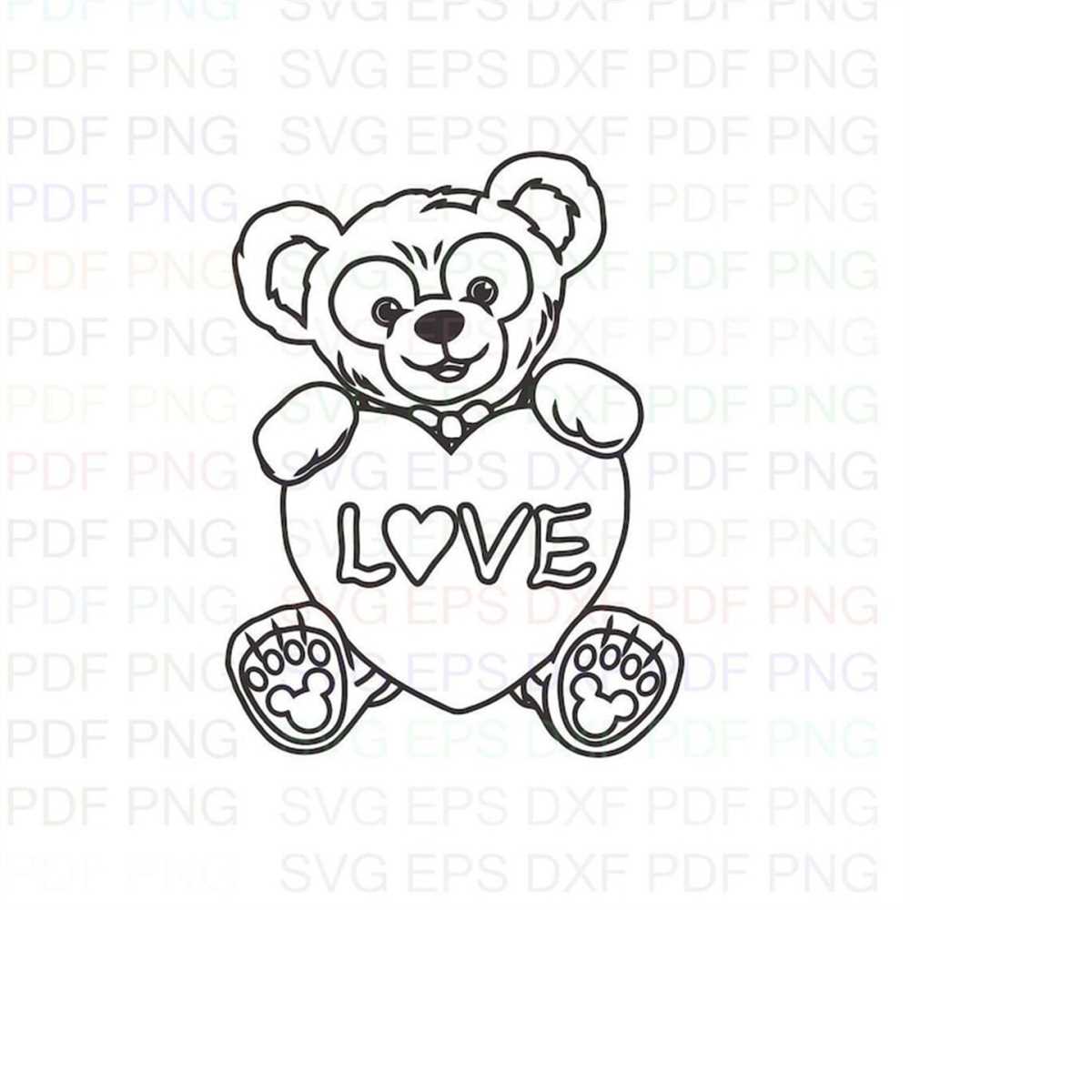Duffy_The_Bear_Love_Duffy_and_Friends Outline Svg Dxf Eps Pd | Inspire ...