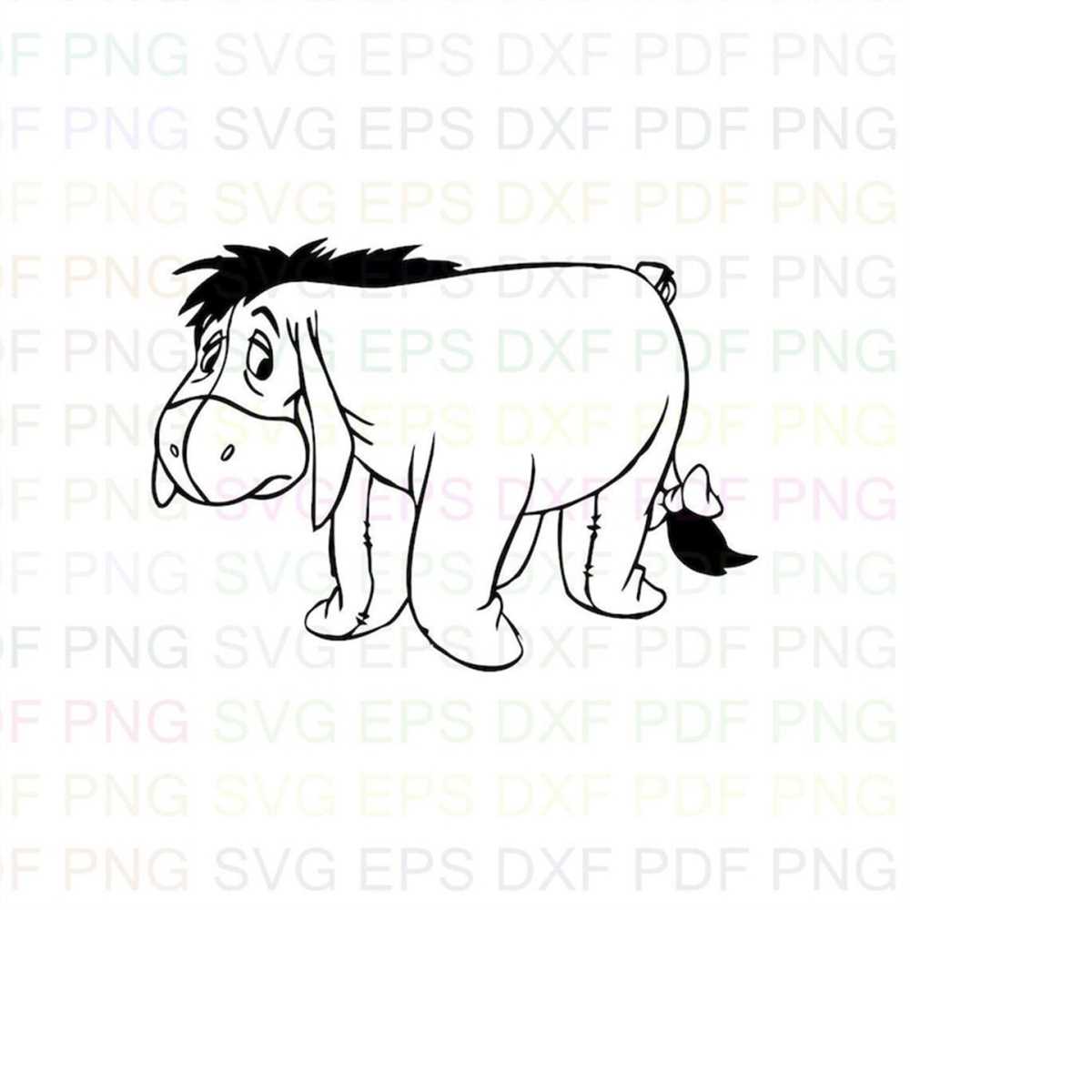 Eeyore_Donkey_Winnie_the_Pooh_2 Outline Svg Dxf Eps Pdf Png, - Inspire ...
