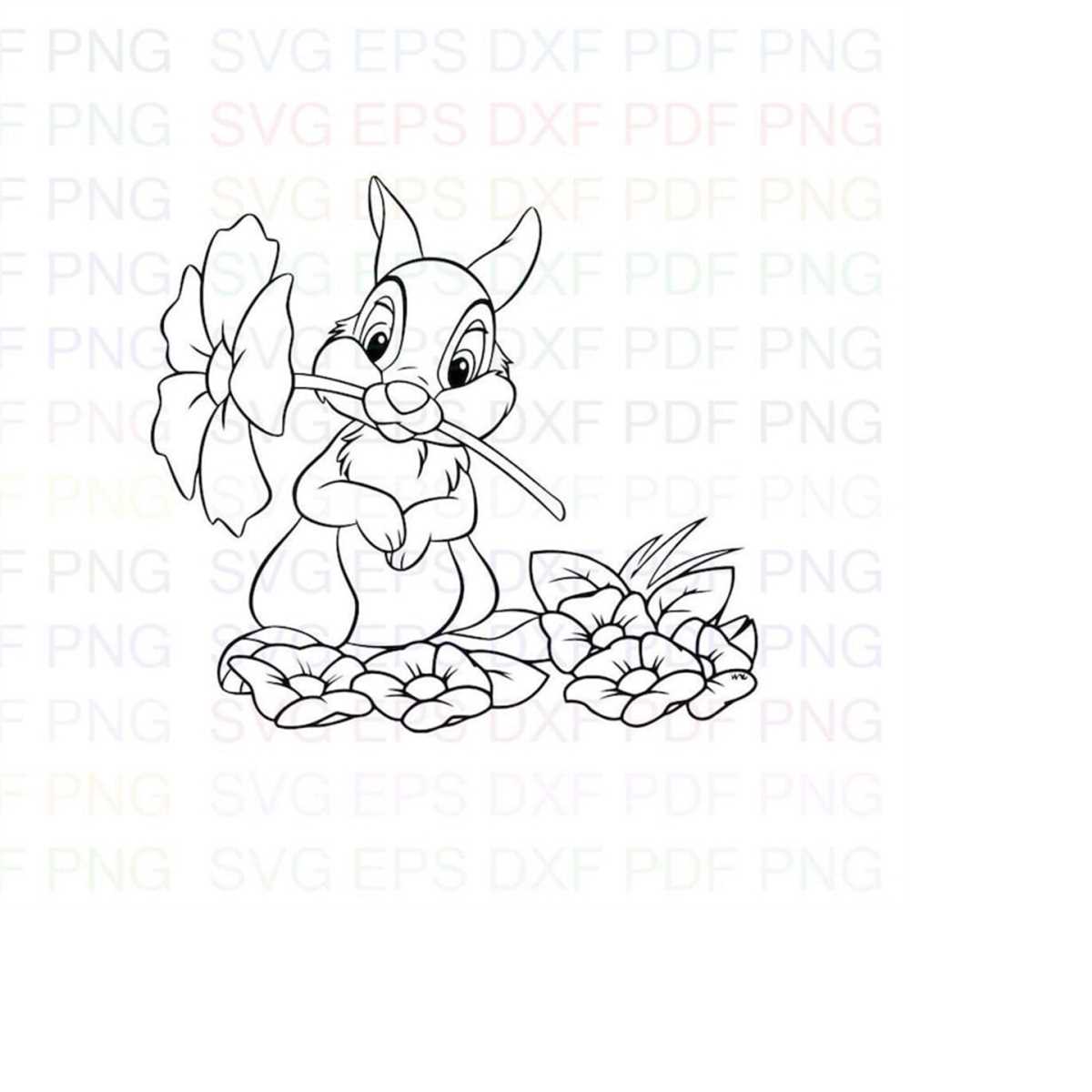 Thumper6 Outline Svg Dxf Eps Pdf Png, Cricut, Cutting file, - Inspire ...