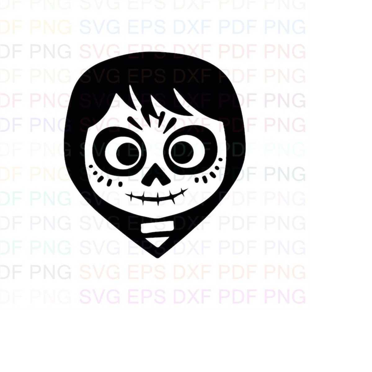 Coco_Face_Danger Outline Svg Dxf Eps Pdf Png, Cricut, Cuttin - Inspire ...