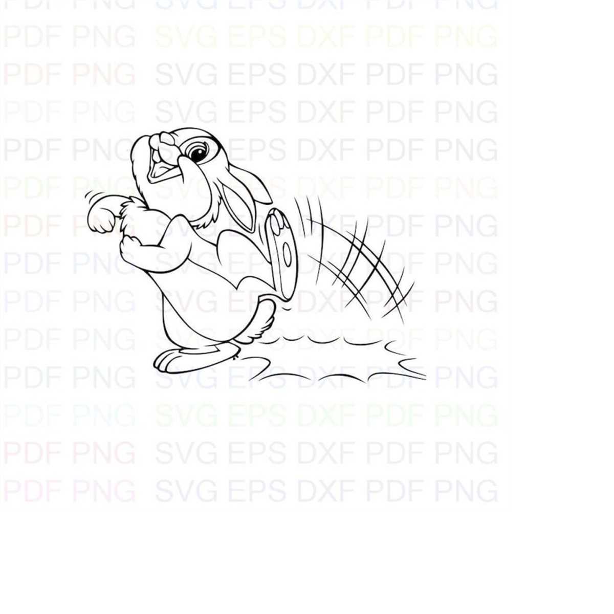 Thumper12 Outline Svg Dxf Eps Pdf Png, Cricut, Cutting file, - Inspire ...