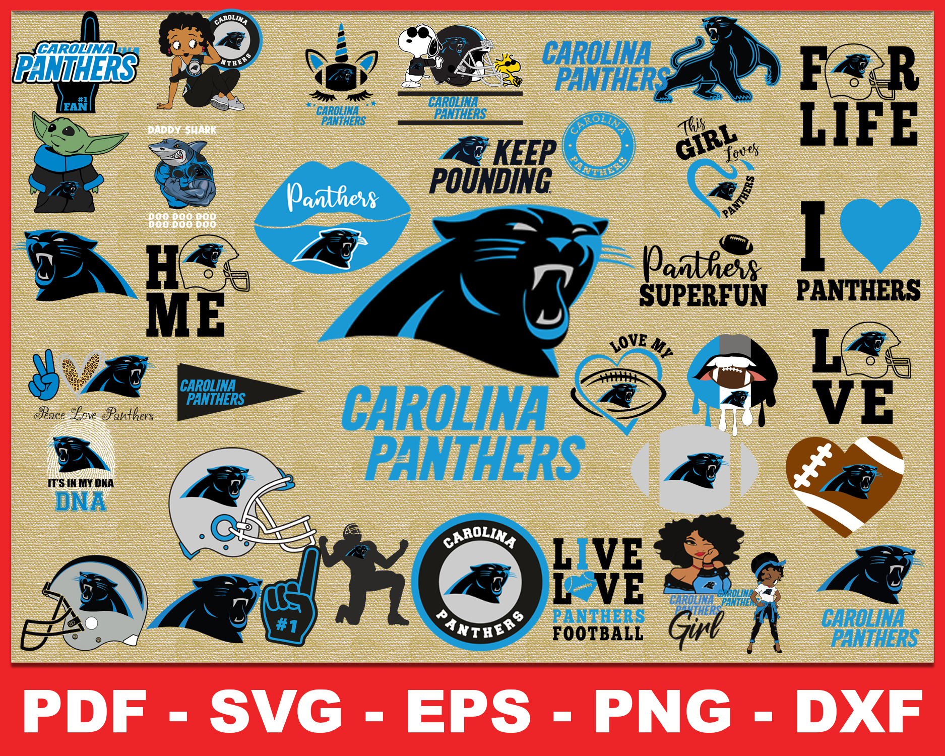 Carolina Panthers Svg , Football Team Svg, Cricut, Digital D | Inspire ...