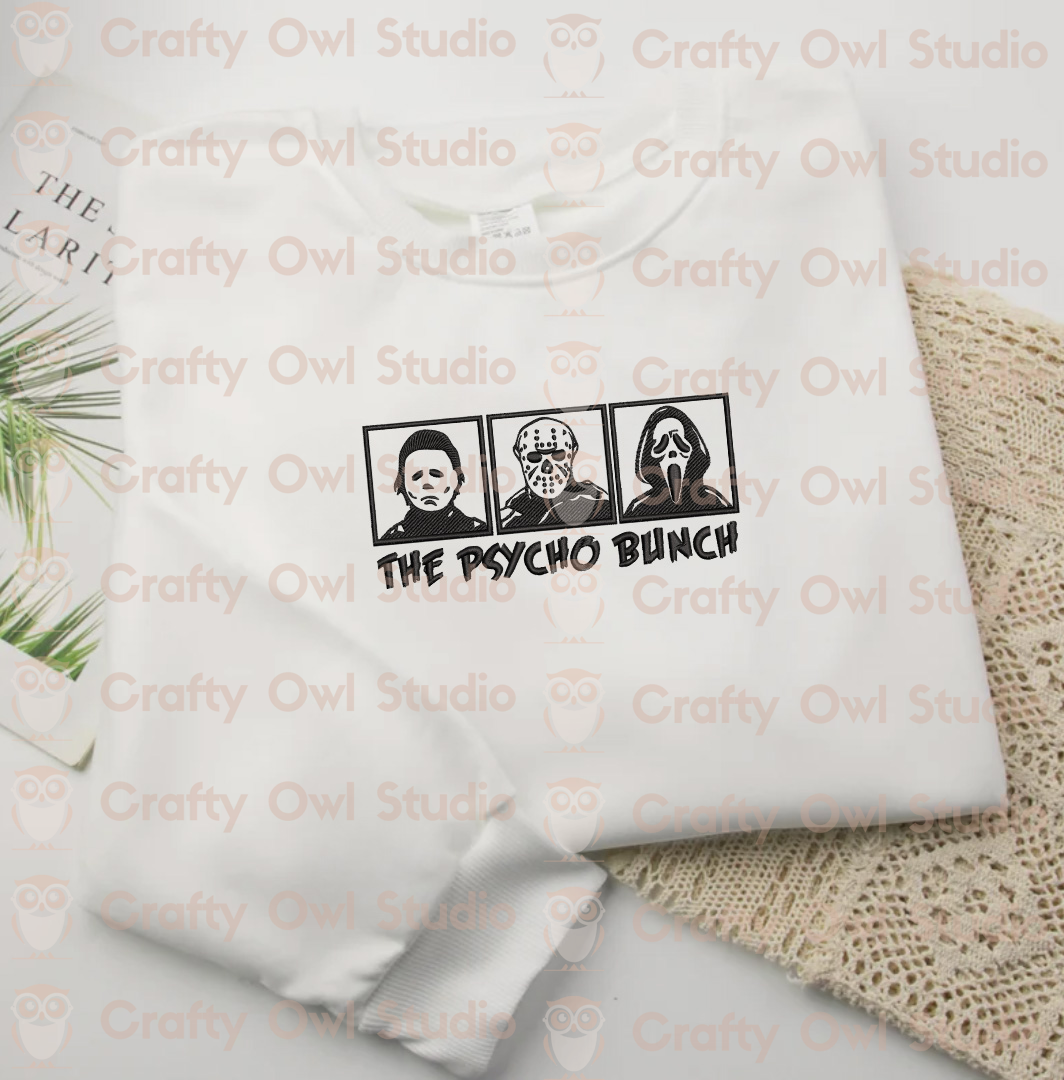 The Psycho Bunch Embroidery Design, Horror Movie Embroidery | Inspire ...