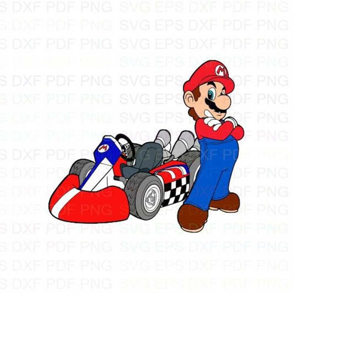 Mario_Kart Svg Dxf Eps Pdf Png, Cricut, Cutting file, Vector - Inspire ...