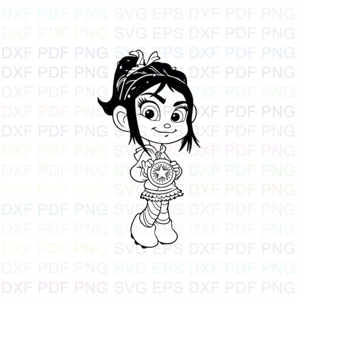 vanellope_von_schweetz_princess_Wreck_It_Ralph Outline Svg D - Inspire ...