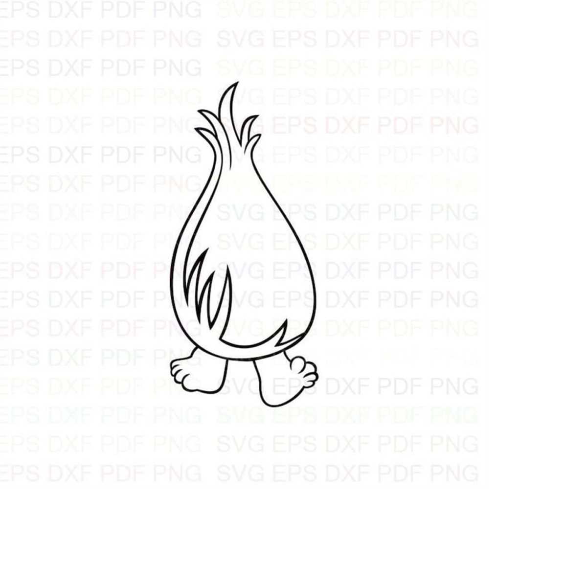 Fuzzbert_Trolls Outline Svg Dxf Eps Pdf Png, Cricut, Cutting - Inspire ...