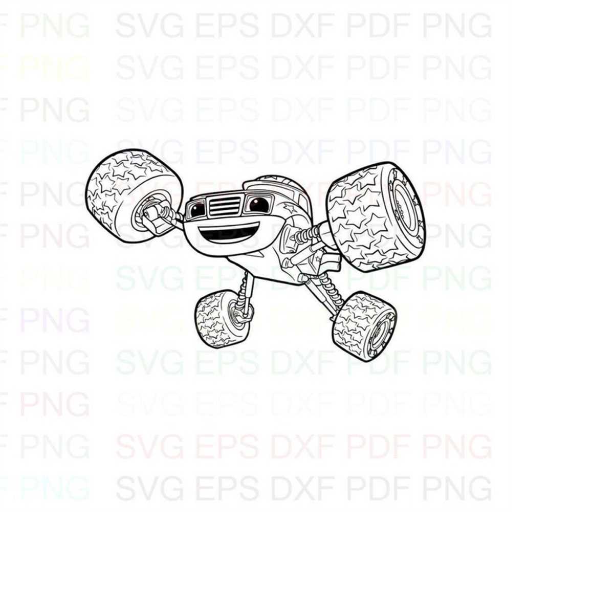 Darington_Monster_Machines Outline Svg Dxf Eps Pdf Png, Cric - Inspire ...