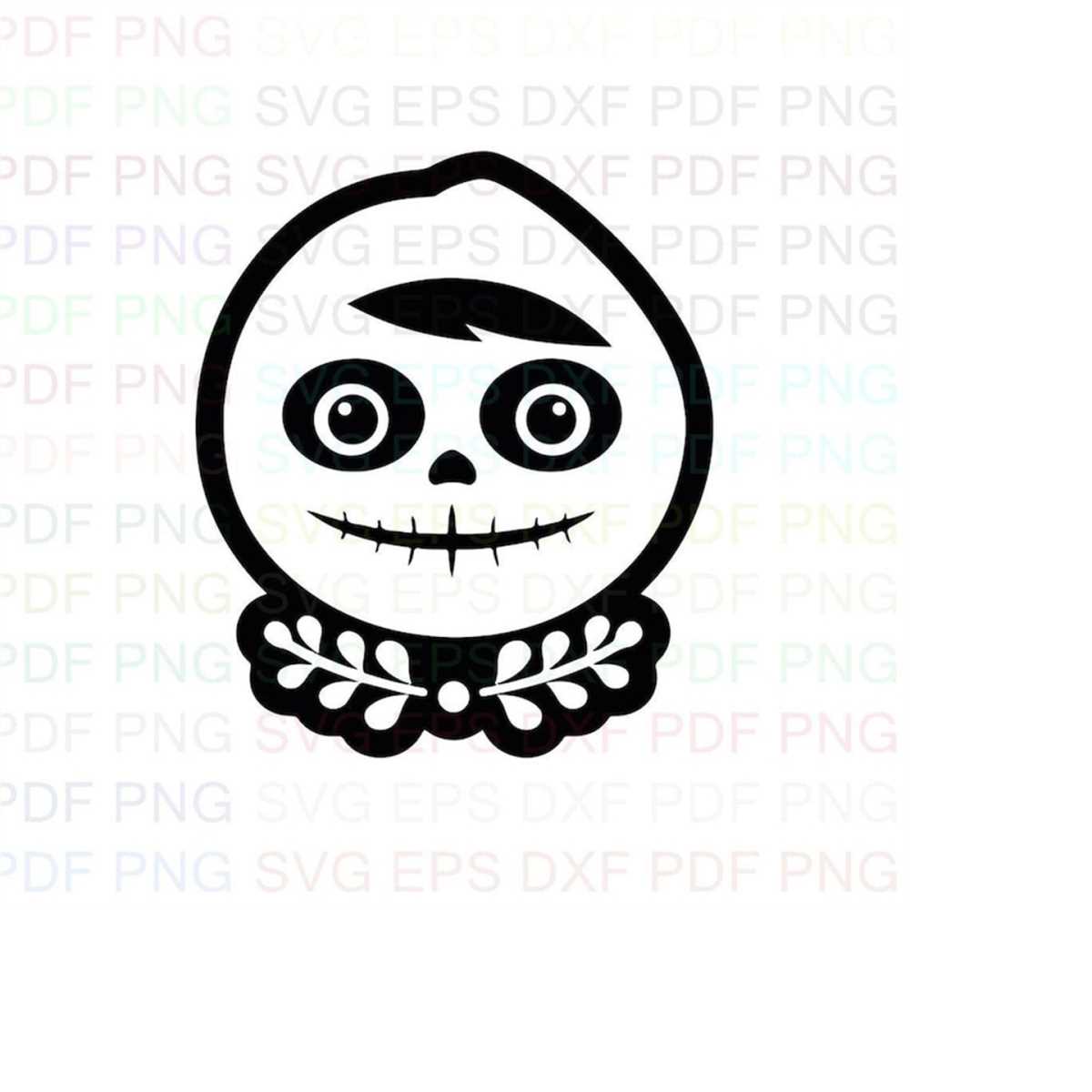 Coco_Face Outline Svg Dxf Eps Pdf Png, Cricut, Cutting file, | Inspire ...