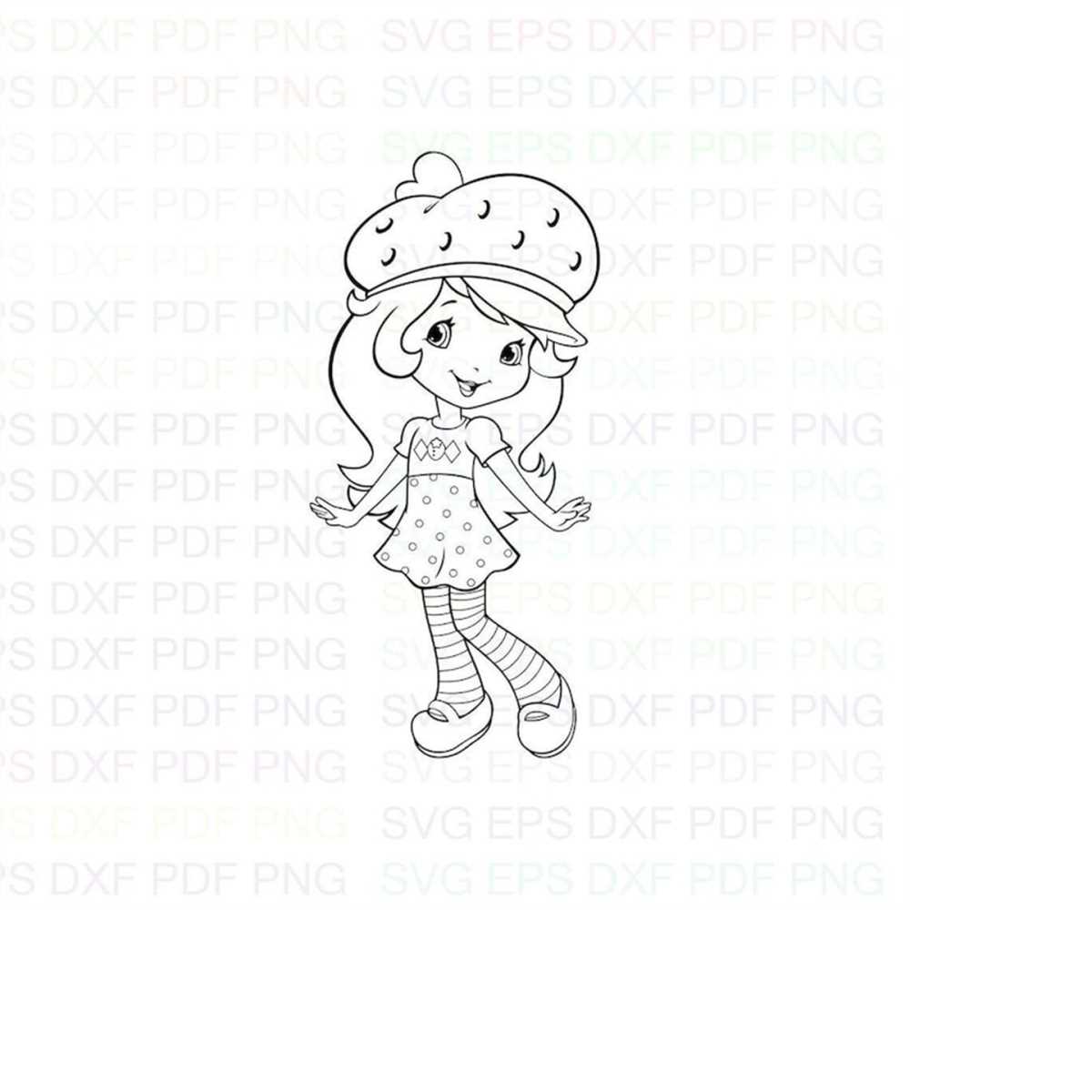 Strawberry_Shortcake_2_Berry_Bitty_Adventures Outline Svg Dx - Inspire ...