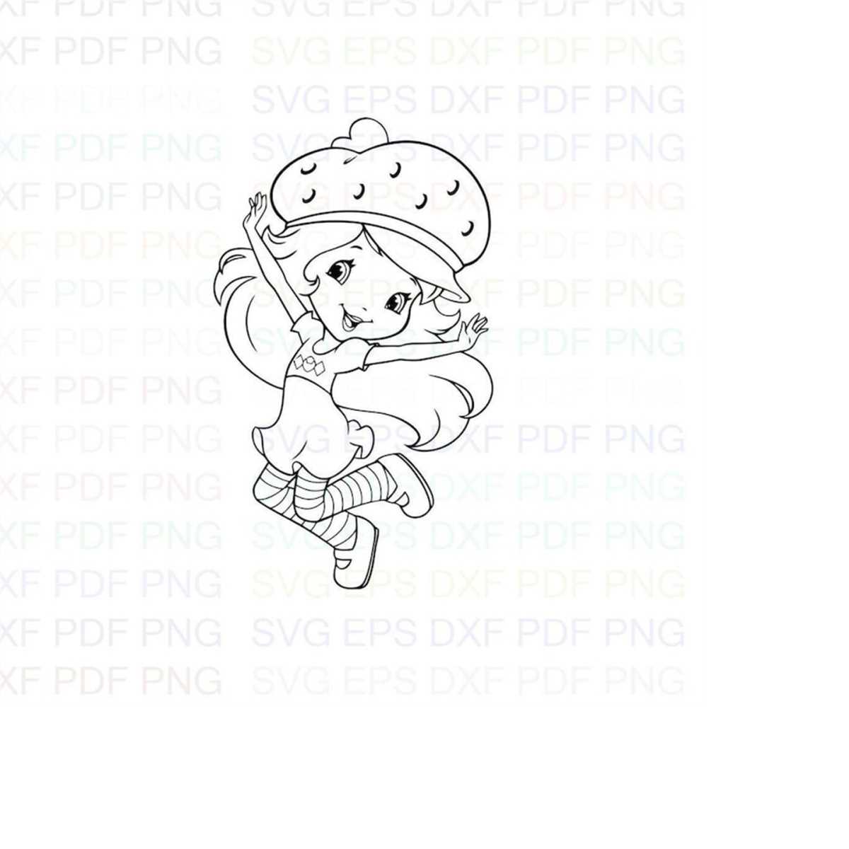 Strawberry_Shortcake_Berry_Bitty_Adventures Outline Svg Dxf - Inspire ...
