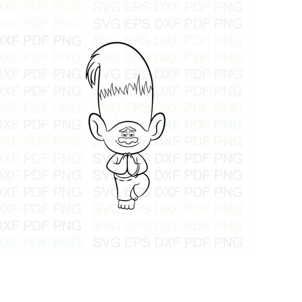 Creek_Trolls Outline Svg Dxf Eps Pdf Png, Cricut, Cutting fi - Inspire ...