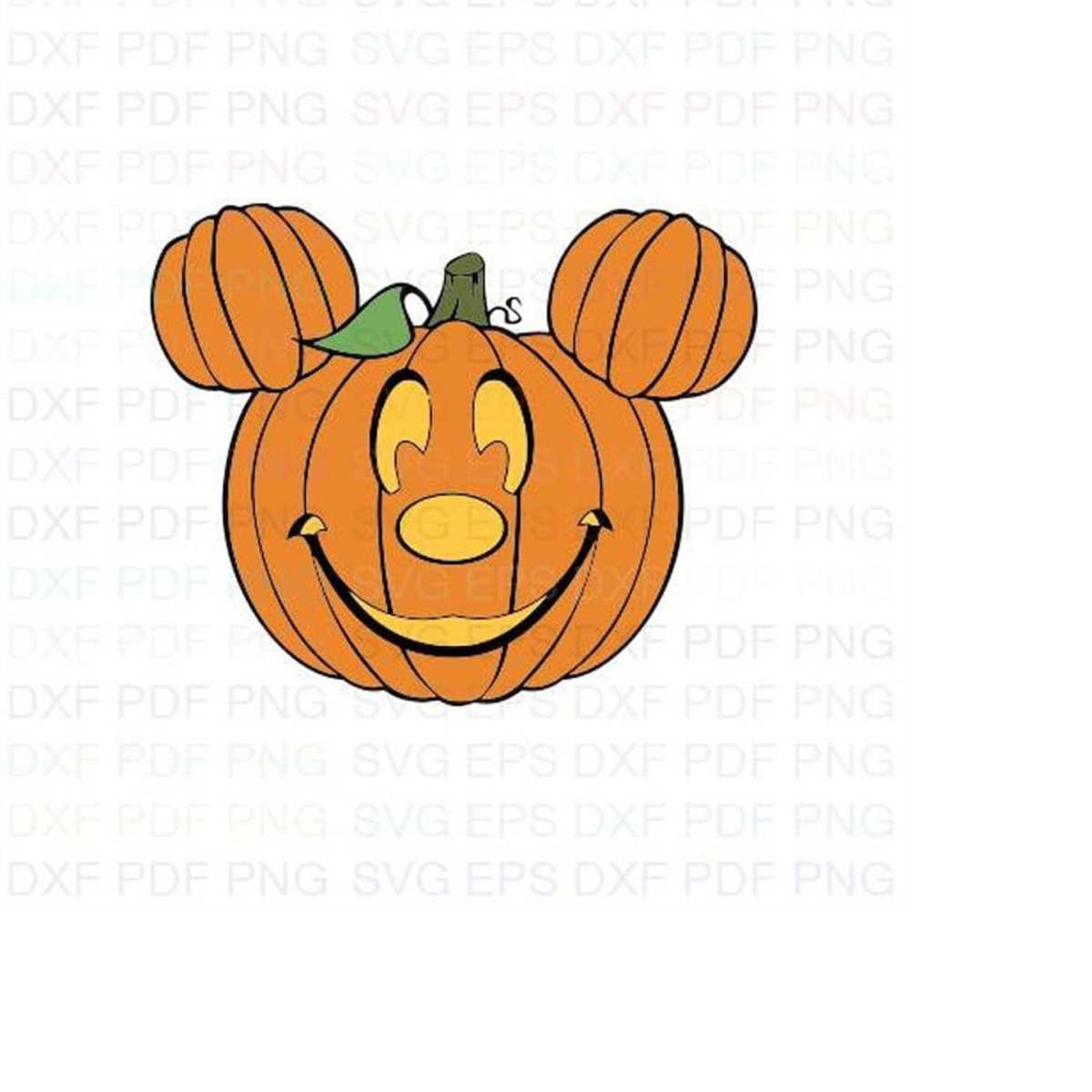 mickey_pumpkin_2 Svg Dxf Eps Pdf Png, Cricut, Cutting file, - Inspire ...