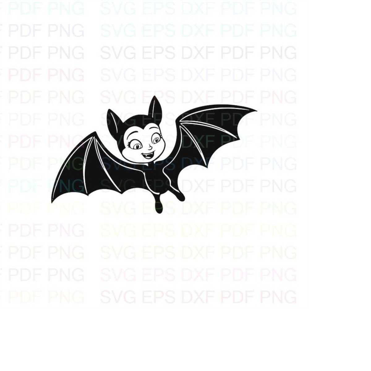 Vampirina_Bat_Flaying Outline Svg Dxf Eps Pdf Png, Cricut, C - Inspire ...
