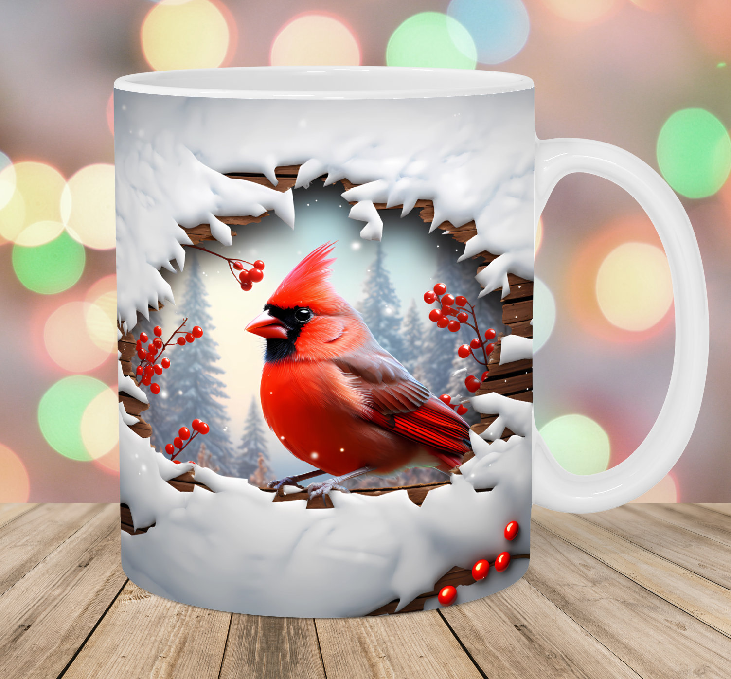 3D Red Cardinal Mug | Inspire Uplift